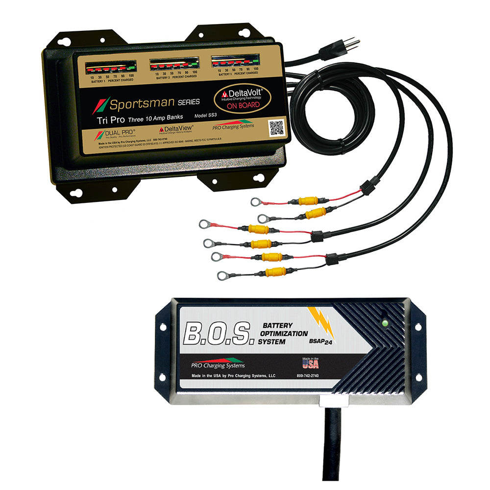Dual Pro SS3 3 Bank Battery Charger w3 Bank BOS SS3BOS12V3 – Mariner ...